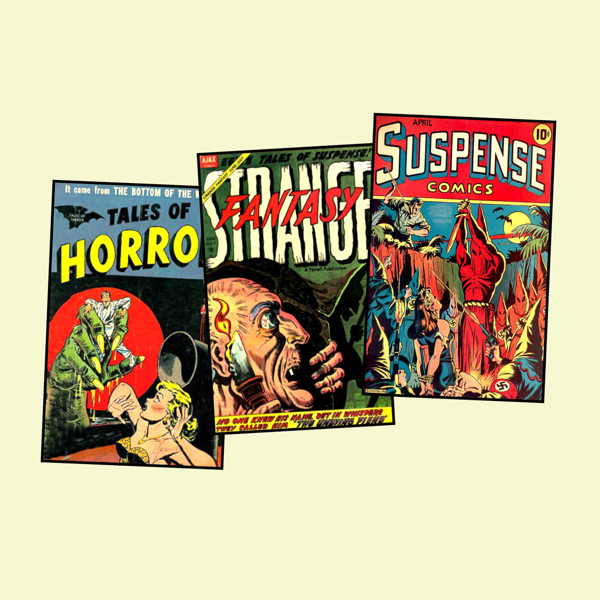 Horror Comic Book Postcard Sticker Illustrations Vintage Style Comics ...