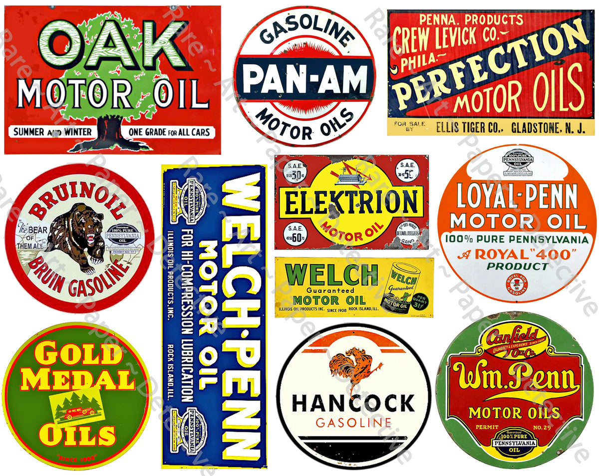 Gas & Motor Oil Label Stickers, Garage Signs, Oil Can Label Decals, Se ...