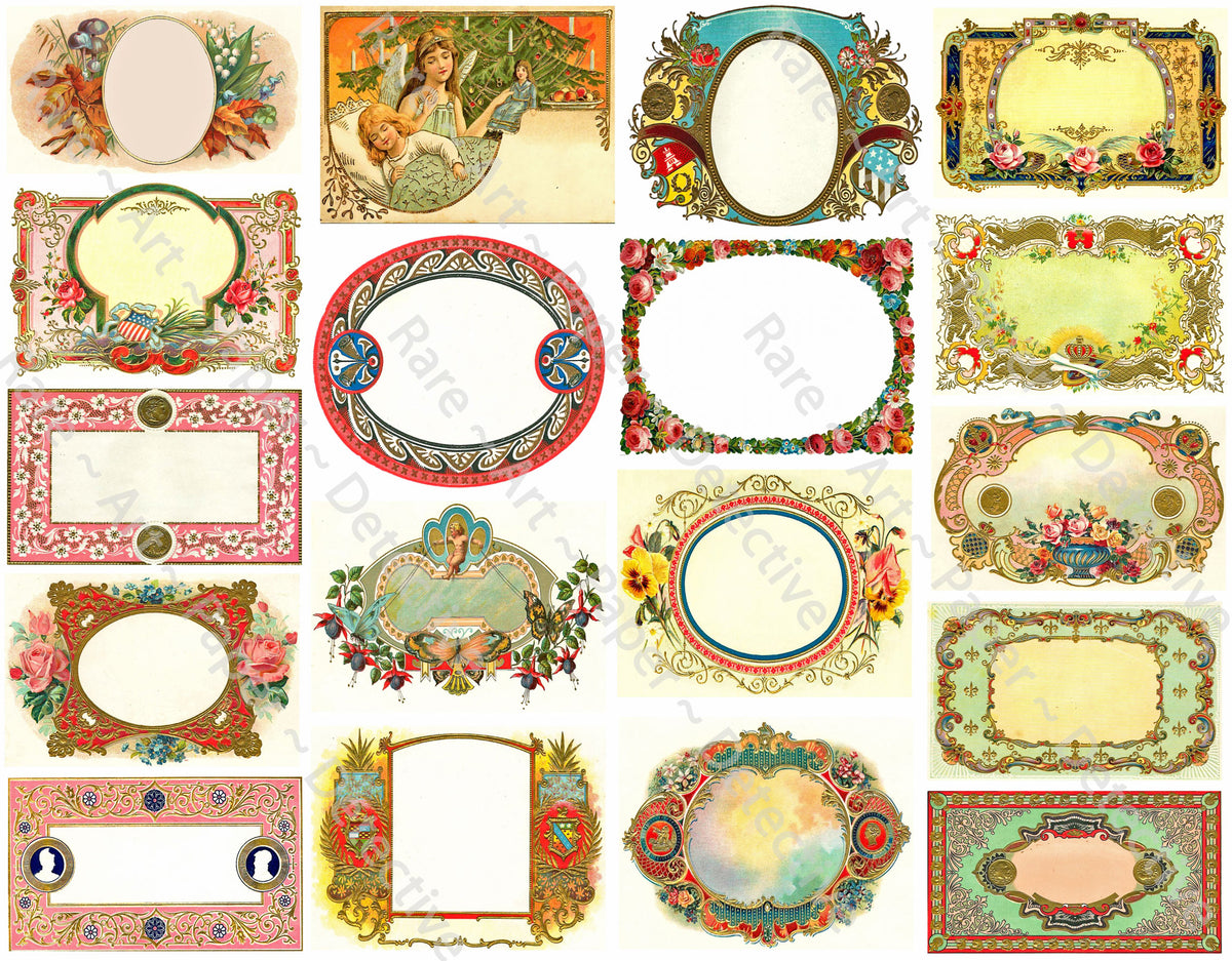Note Cards, 18 Pcs Set of Victorian Era Note & Gift Card Making Sticke ...